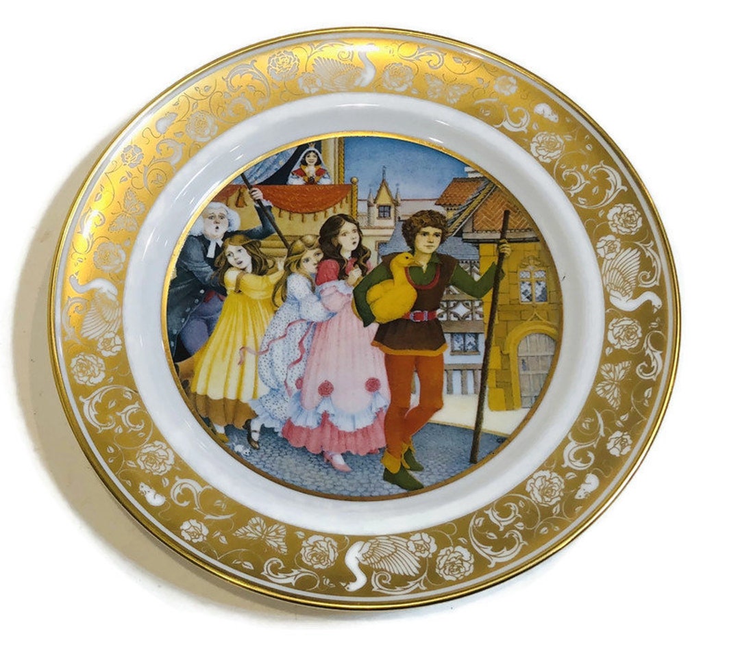 Vintage Fairy Tale Plate, "the Grimm's Fairy Tales - Golden Goose ...