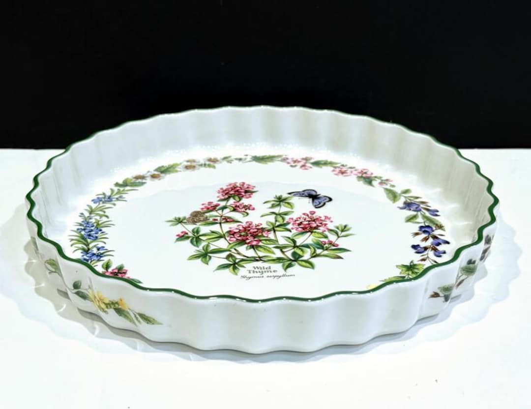 Vintage 10 Inch Quiche, "worcester Herbs" by Royal Worcester, Colorful ...