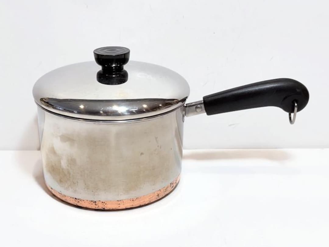 Vintage 3 Quart Revere Ware Copper Bottomed Lidded Pot, 3 Quart ...