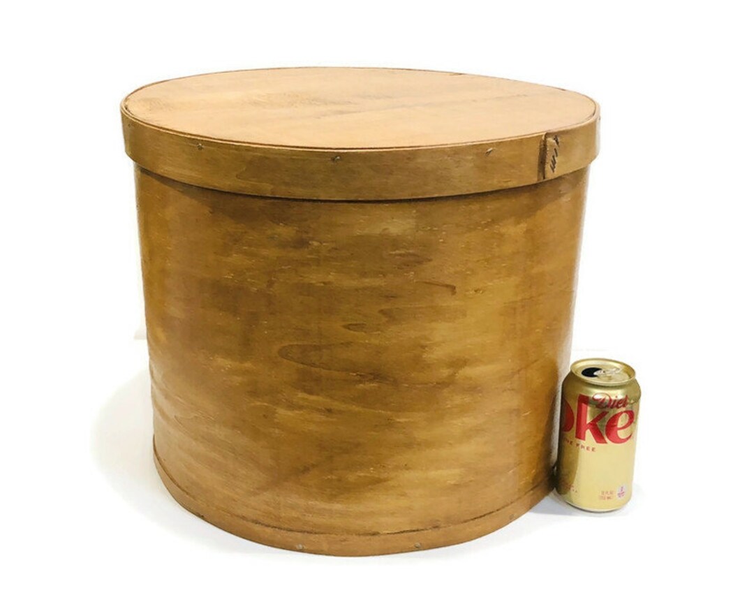 Unique Vintage Extra Large Bent Wood Lidded Barrel/bucket, Wood Lid ...