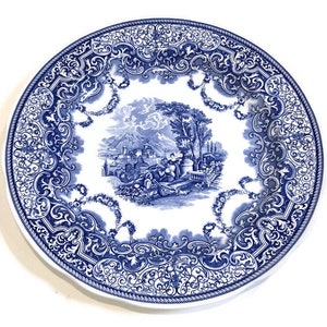 Vintage Spode Blue and White 10.5 Dinner Plate, Blue Room Collection, continental Views - Etsy
