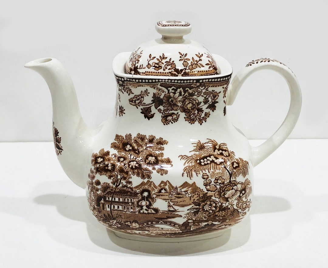 Vintage Teapot "tonquin - Brown" by Alfred Meakin, Brown Transferware ...