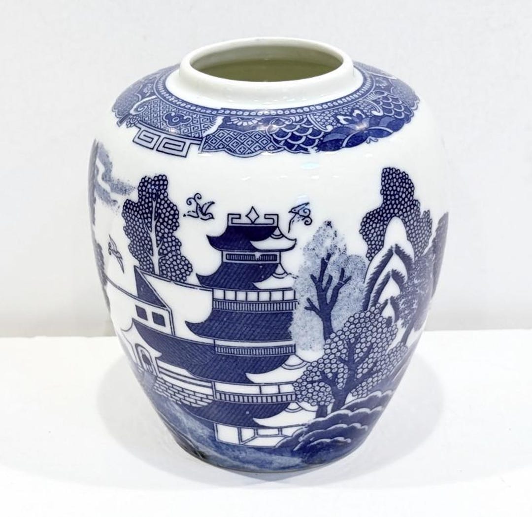 Vintage "blue Willow" Vase, Made in Japan - Etsy
