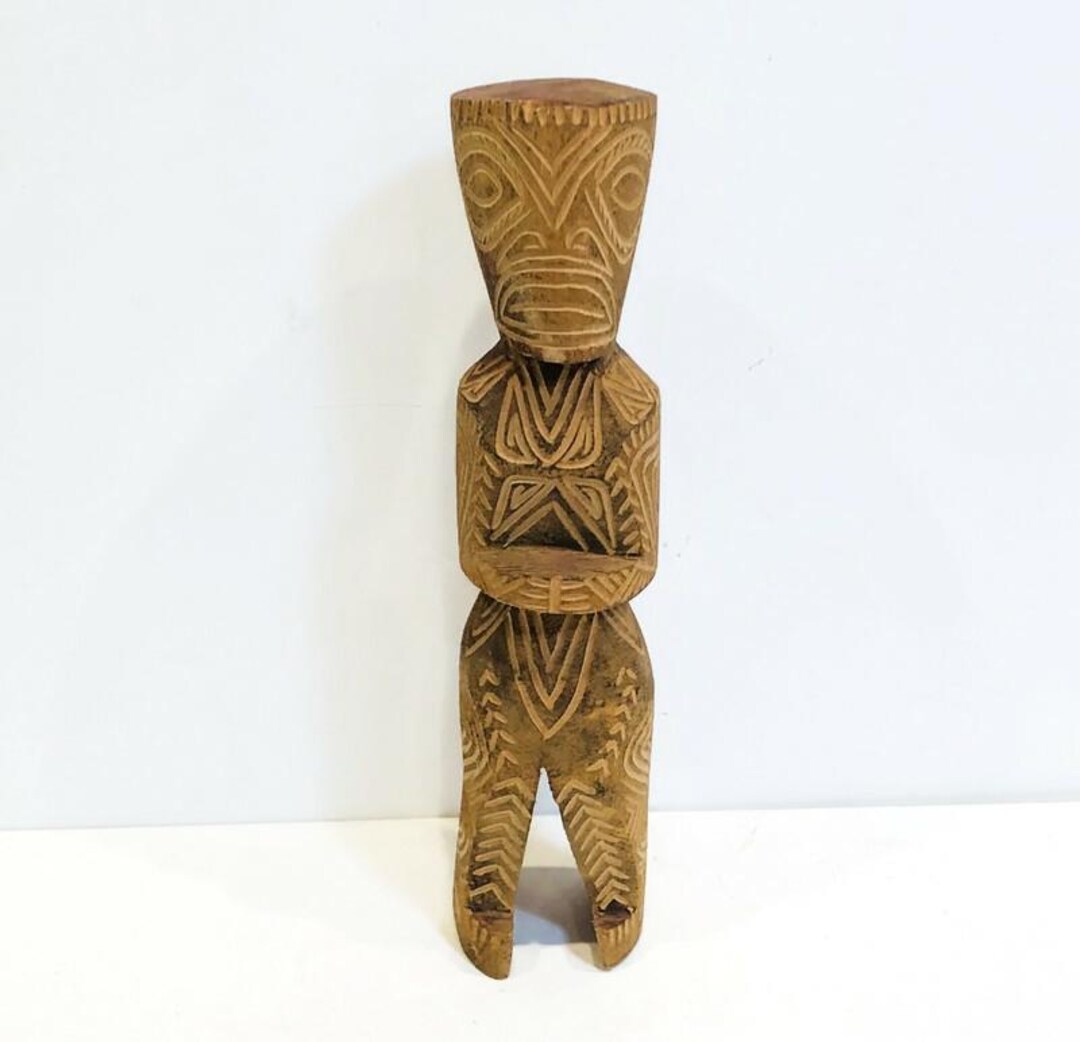 Primitive Hand Carved Wood Figurine, From Bora Bora - Etsy