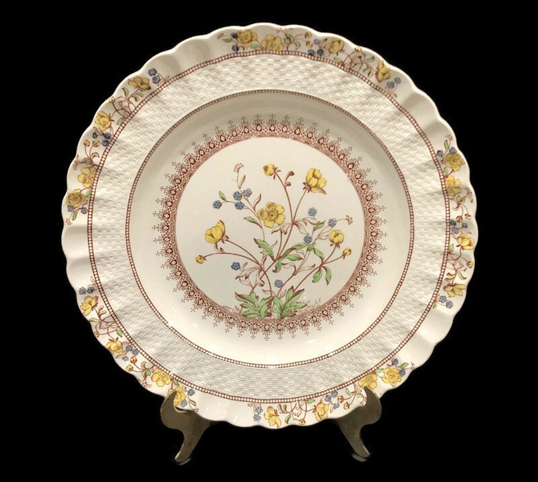 Antique Spode Copeland Dinner Plate, "spode's Buttercup" Pattern, Fine ...