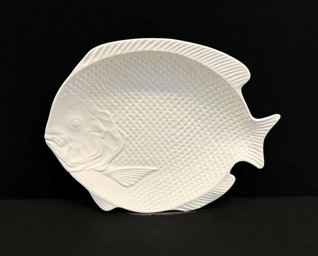 Lovely Vintage Fish Shaped Serving Plate, High Relief Texture - Etsy