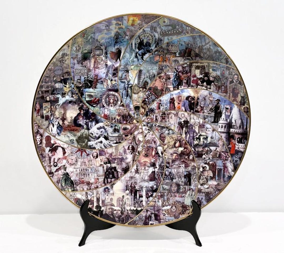 Vintage Fitz and Floyd "the Millennium Time Tapestry Presentation Plate ...