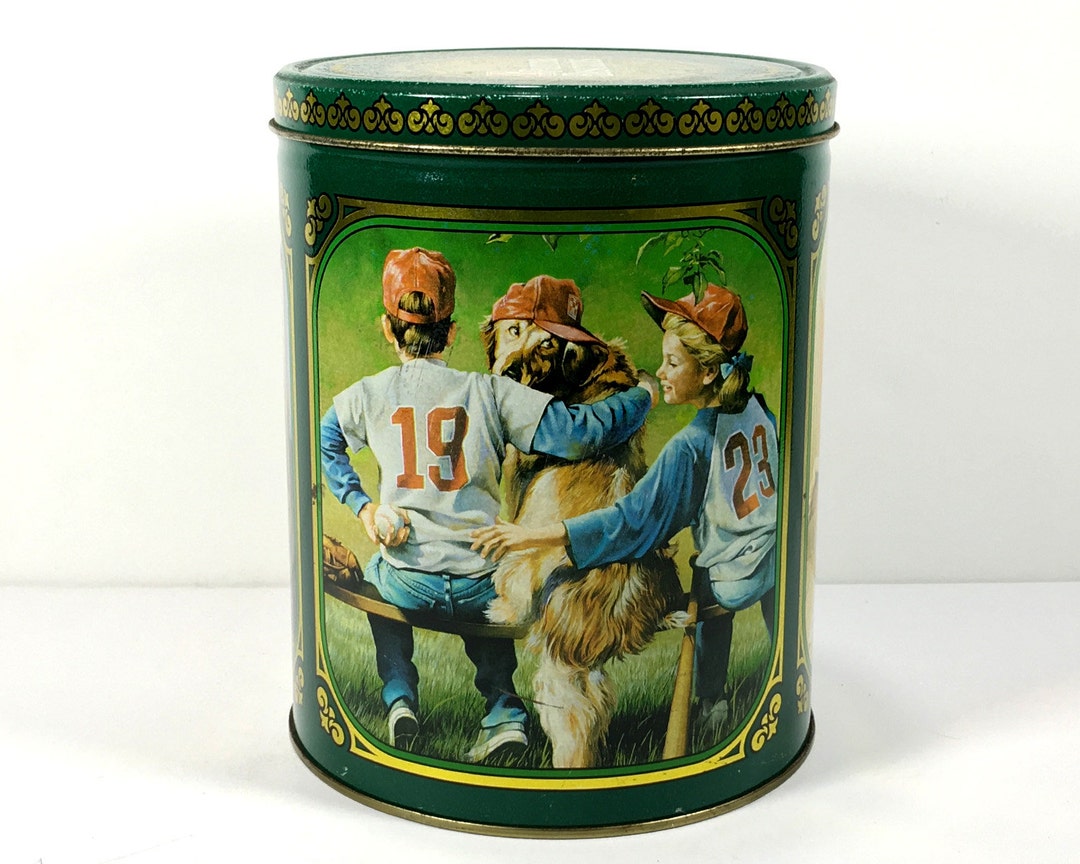 Vintage Purina Dog Biscuits Tin, Great Illustrations of Dogs and ...