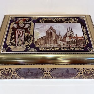 Vintage Large German Metal Tin / Trunk, Treasure Chest Tin - Limited ...