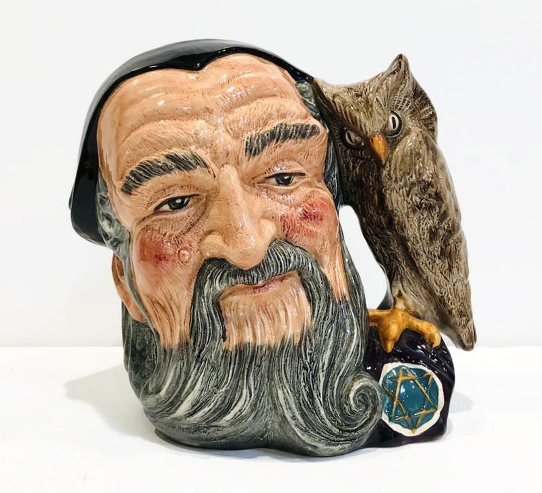 Vintage Merlin Mug, Large, Portrait Jug, Royal Doulton, D6529, Circa ...