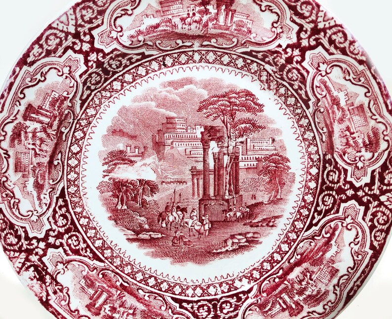 RARE Antique Petrus Regout Maastricht - Samarcand Plate, 8.25", Pink ...
