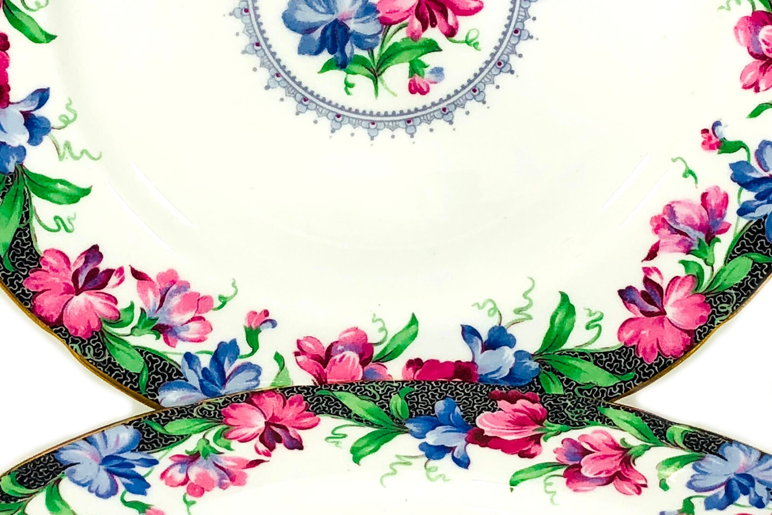 Paragon sweet Pea Salad Plate White With Wide - Etsy