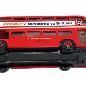 Vintage Diecast Red Double Decker British Bus, "london Transport", Made ...