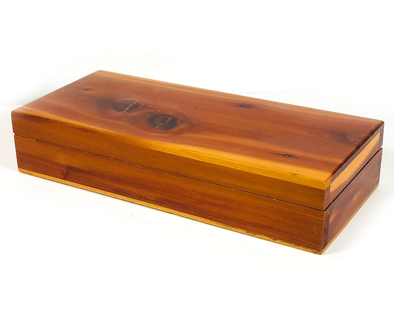 Vintage Thin Profile Wood Box, Solid Wood Construction - Etsy