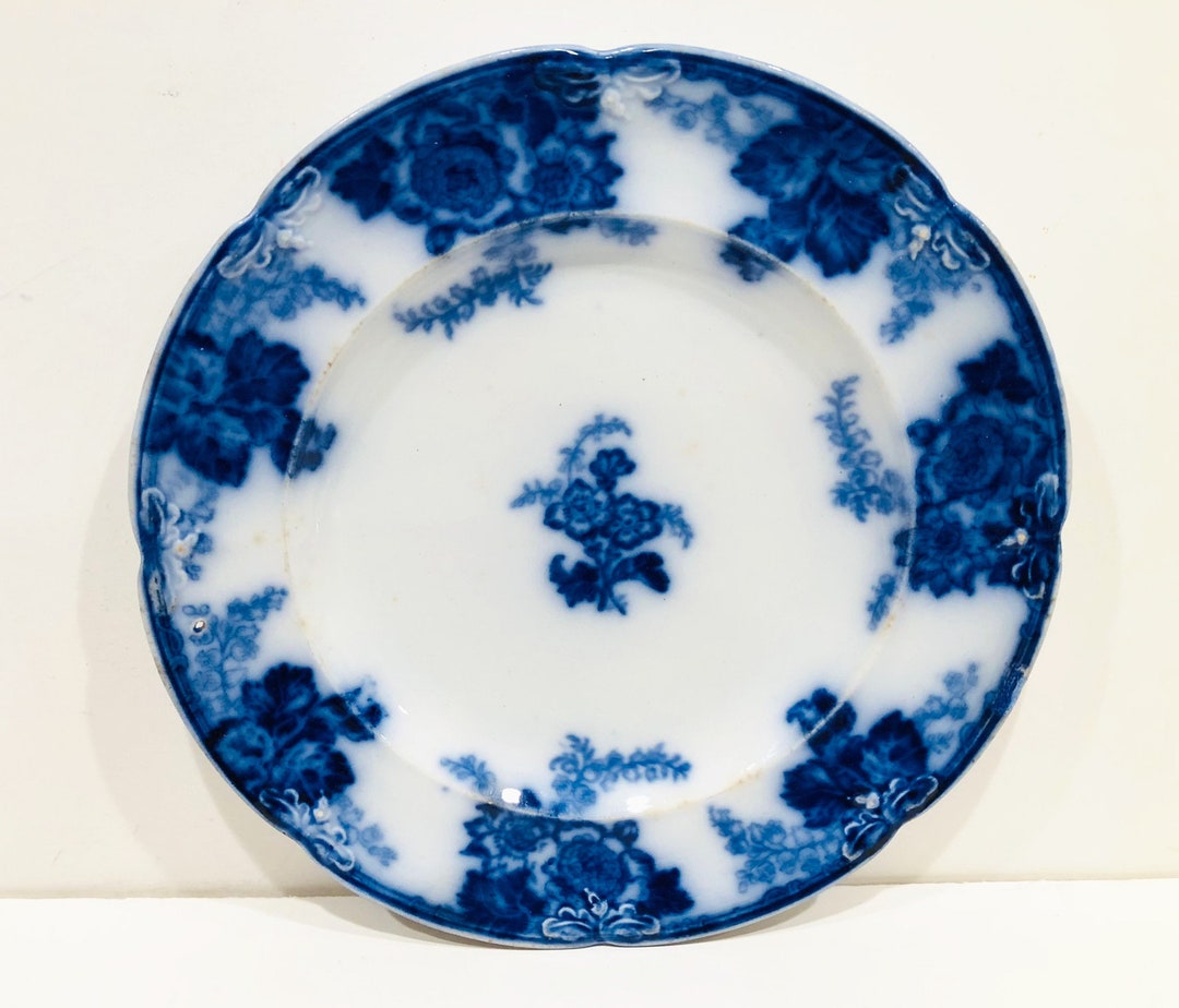 Antique Blue Flow China - Bread and Butter Plate, "messina" Pattern by ...