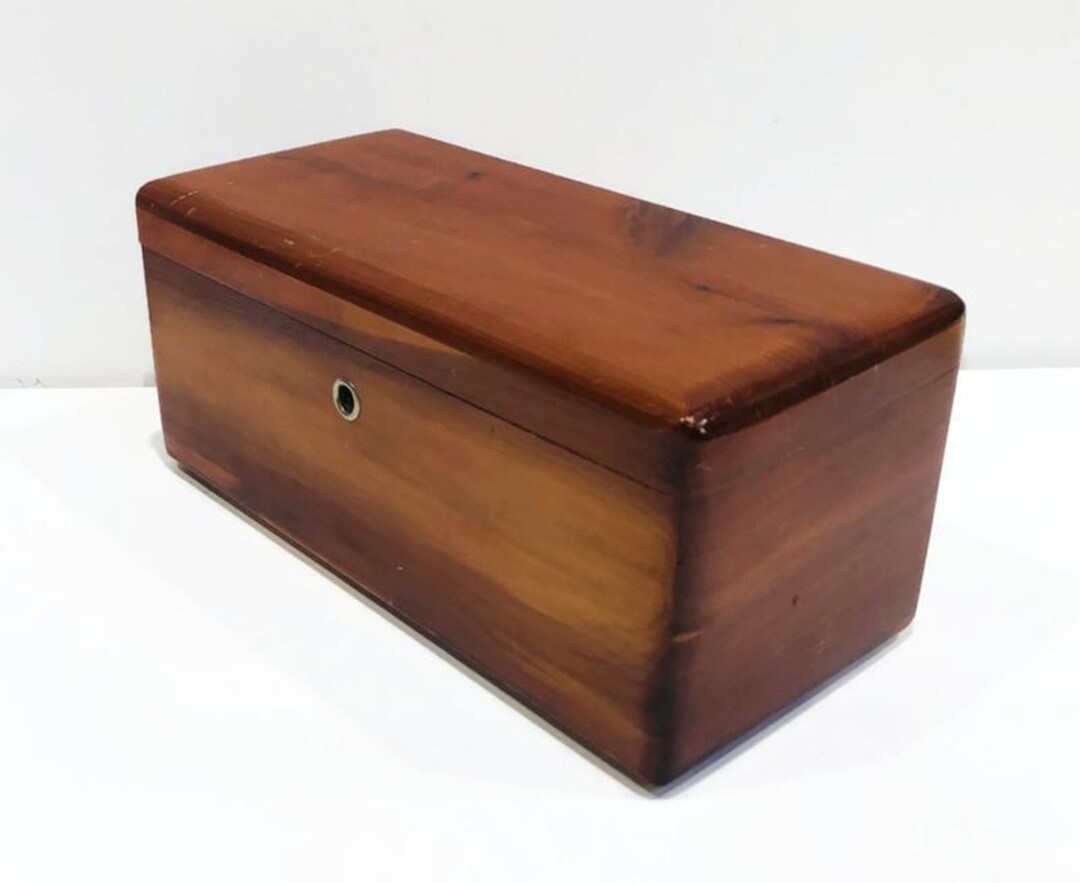 Vintage Lane Wood Box Mini Cedar Chest, Red Cedar Box, Hinged Lid - Etsy