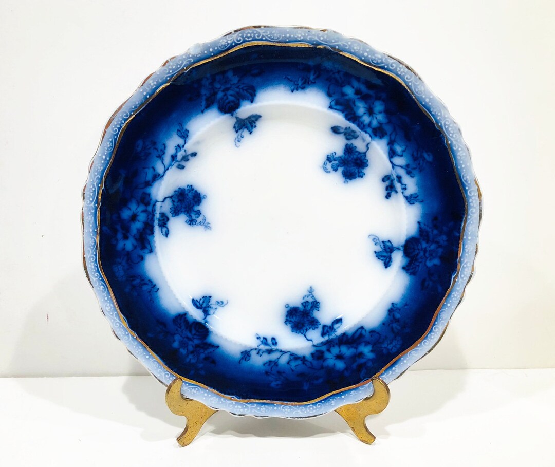 Antique Blue Flow China Johnson Brothers clayton 8 Inch Salad Plate ...
