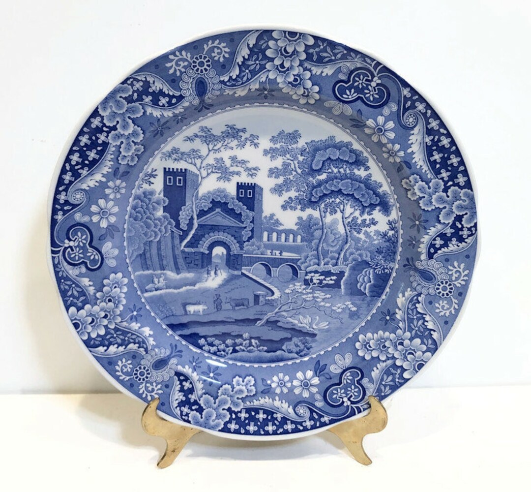 Vintage Spode "castle" 10.5" Dinner Plate "the Spode Blue Room ...