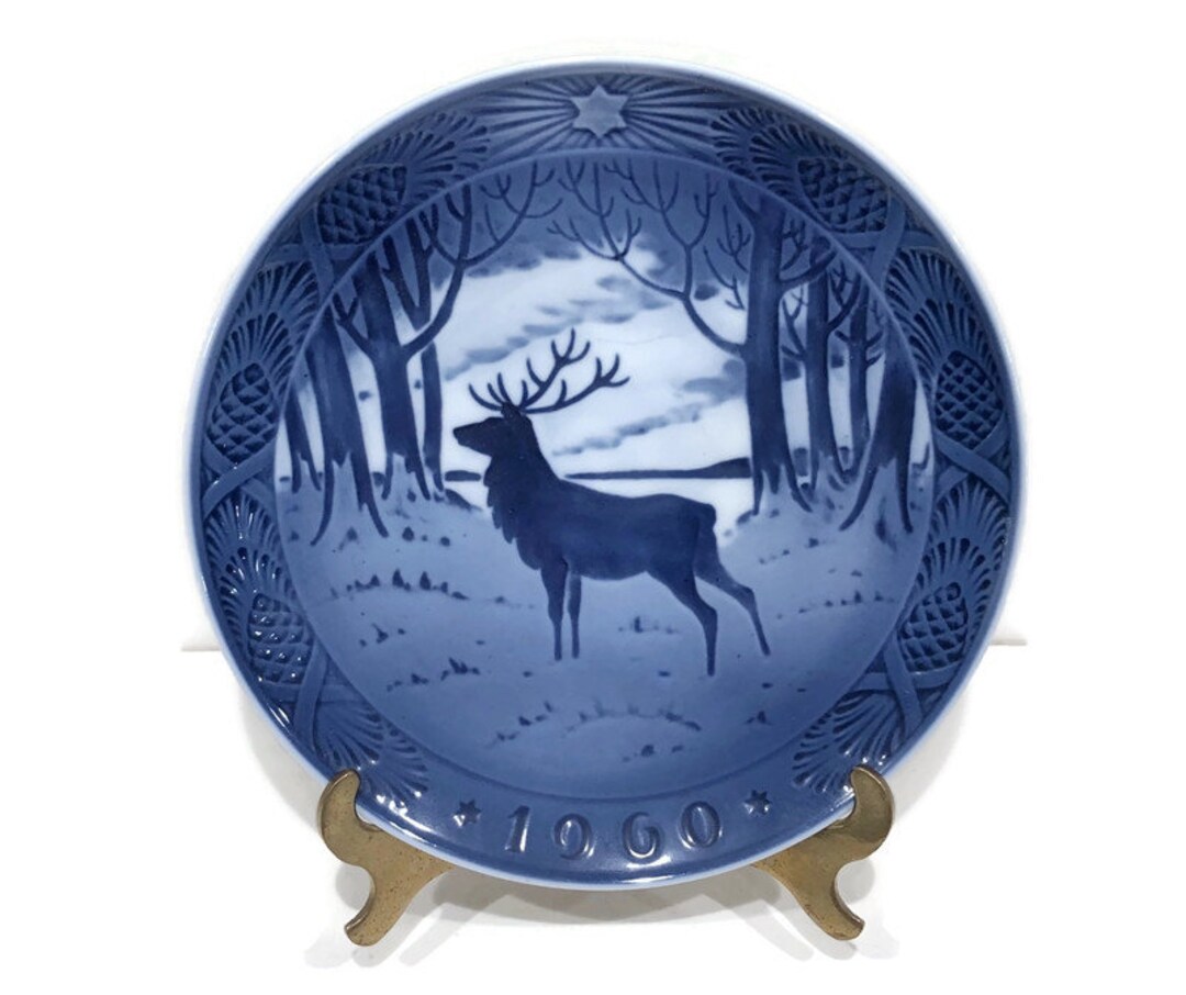 Vintage 1960 Royal Copenhagen Christmas Plate - "the Stag", Made in ...
