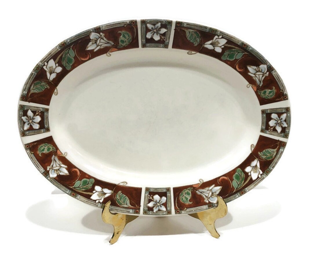 Vintage Pfaltzgraff "mission Flower" Oval Serving Platter, Circa 2003 ...