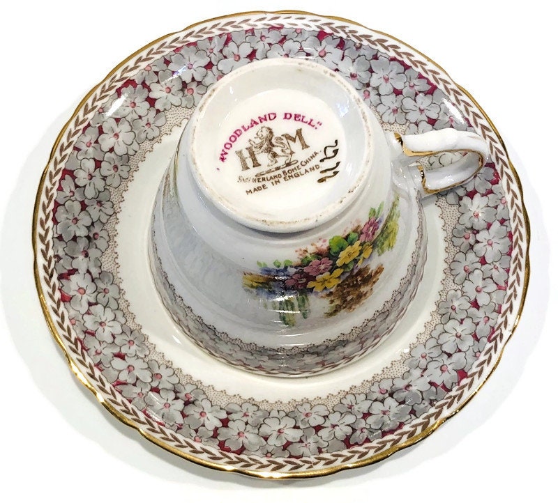 Vintage Tea Cup and Saucer, "woodland Dell" by Sutherland, Made in ...