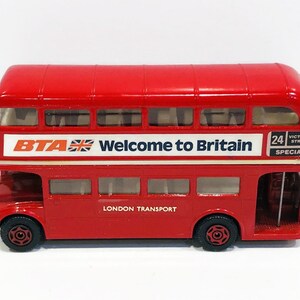 Vintage Diecast Red Double Decker British Bus, "london Transport", Made ...