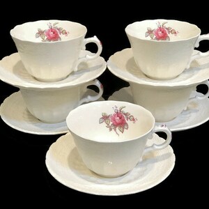 Vintage Spode billingsley Rose China, Lacy Texture, Pink Roses on White ...