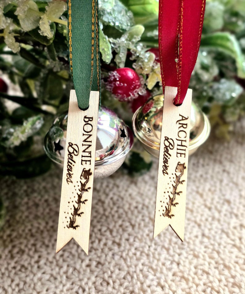 Personalised Believe Bell | Christmas Jingle Bell Ornament | Custom ...
