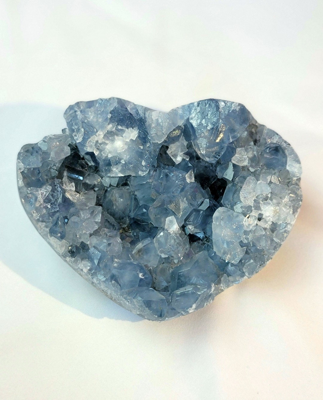 Celestite Crystal Heart Large Geode (celestine) - Etsy