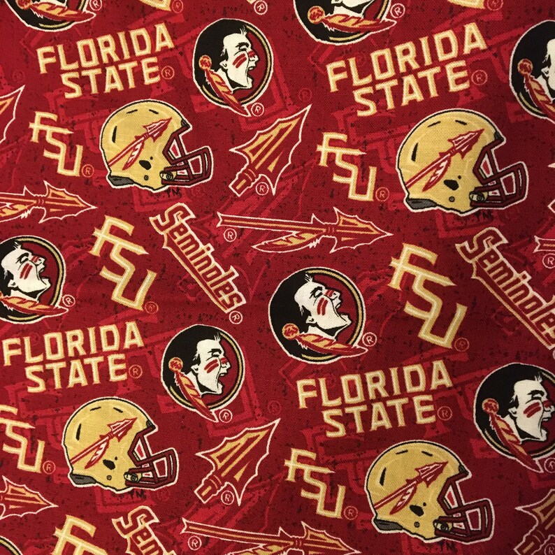 Florida State University fabric a half yard. Virus FREE Pet | Etsy