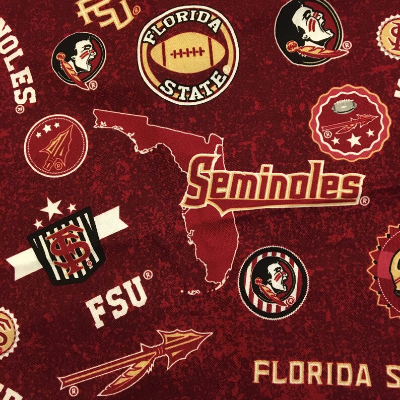 Florida State University fabric a half yard. Virus FREE Pet | Etsy