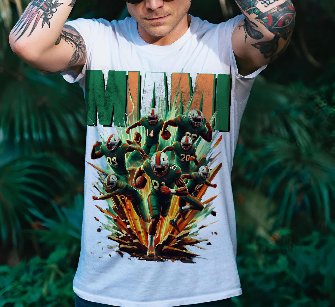Miami Football T-shirt | Support Miami With Game Day Apparel | Perfect ...