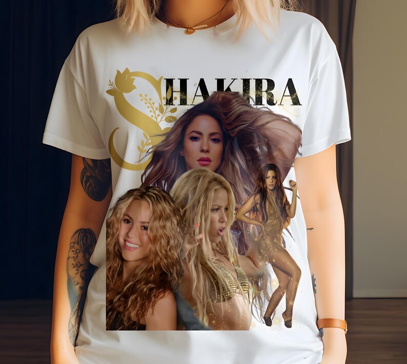 Shakira T-shirt for Fans | Unique Shakira Merchandise | Stylish Shakira ...