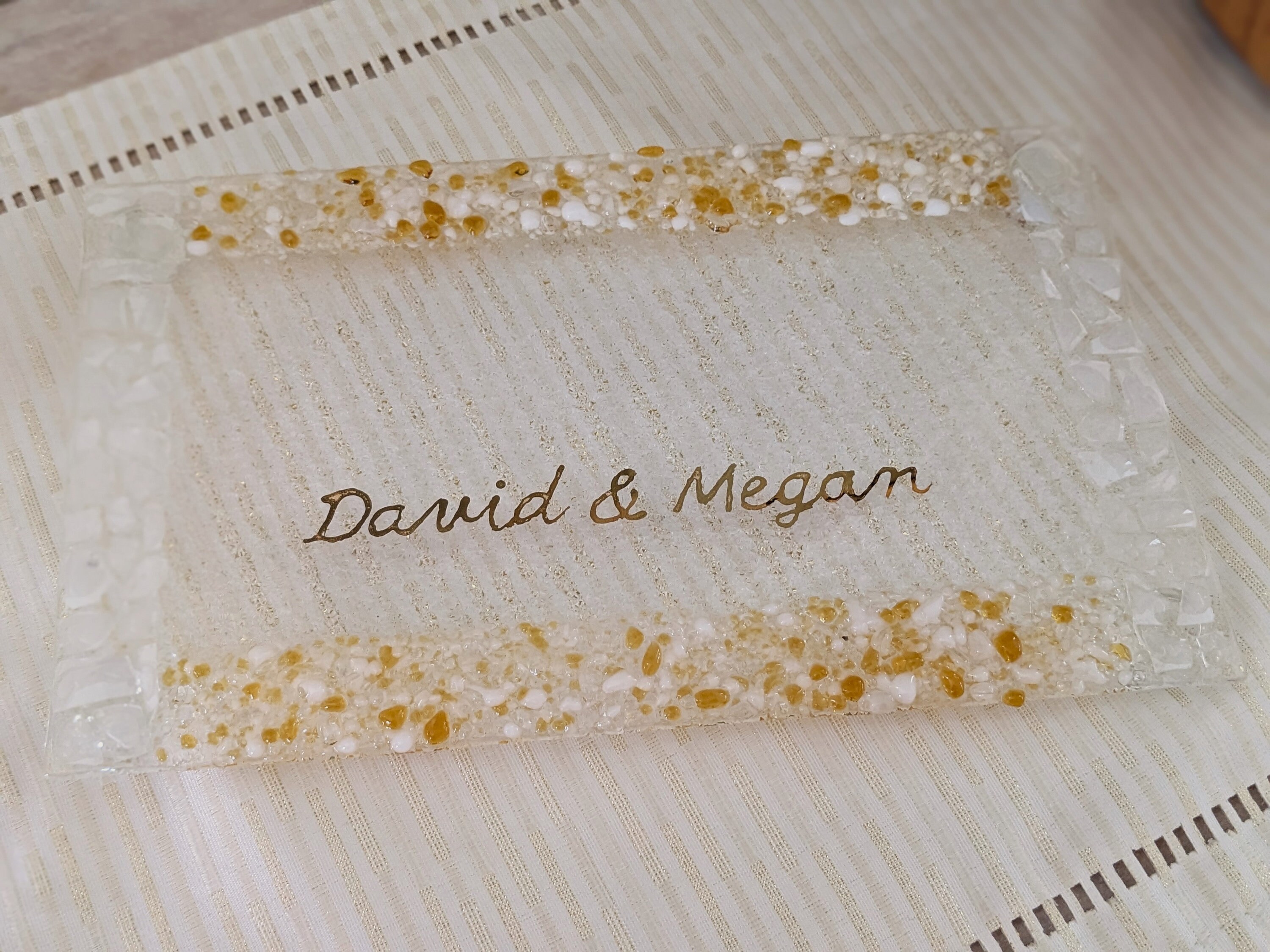 Royal Wedding Shards Dripping Plate, Jewish Chuppah Shards Candle Tray ...