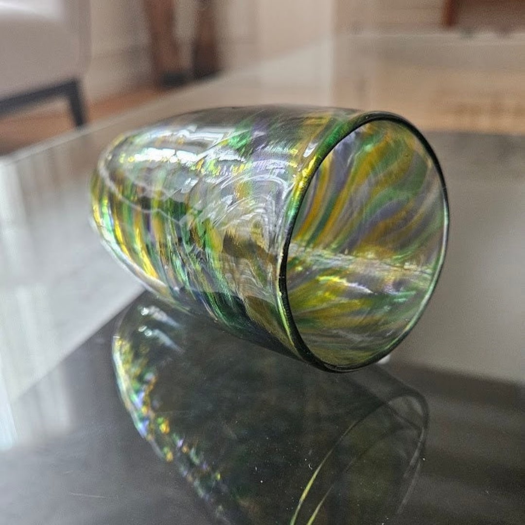 Jewish Wedding Glass for Stomping Green Purple and Amber Colors Jewish ...