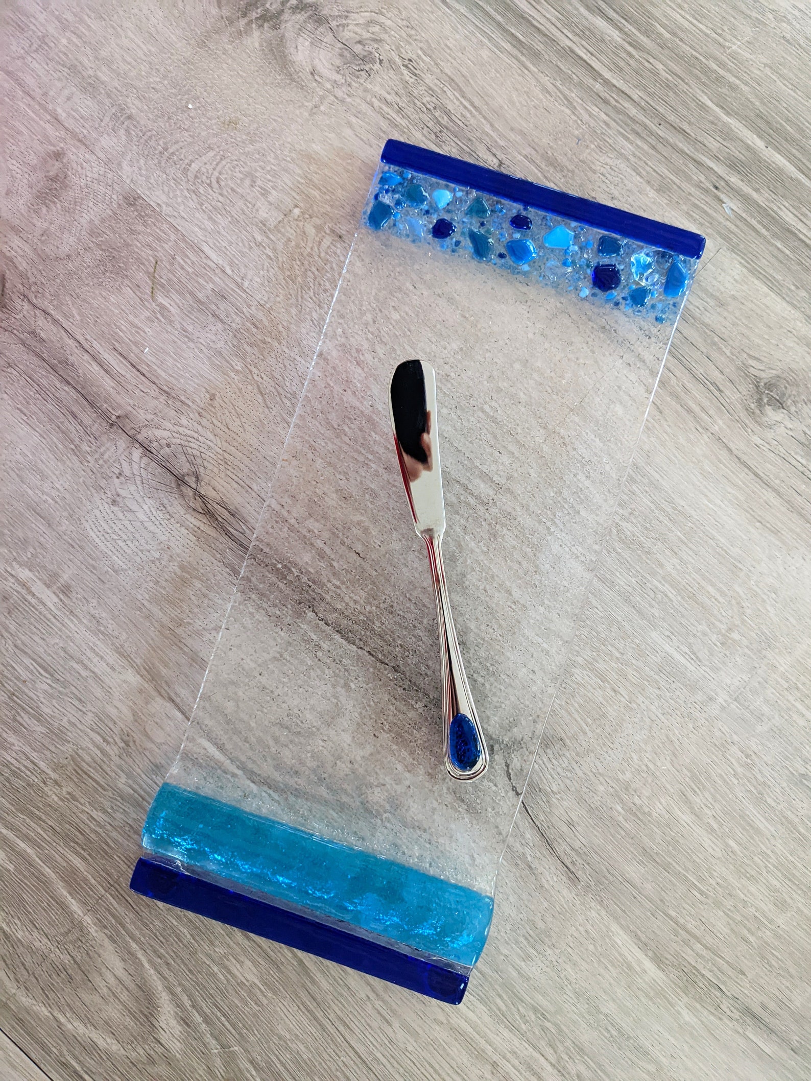 Blue Shards Cheese Plate, Housewarming Gift, Friendship Gift, Cheese ...