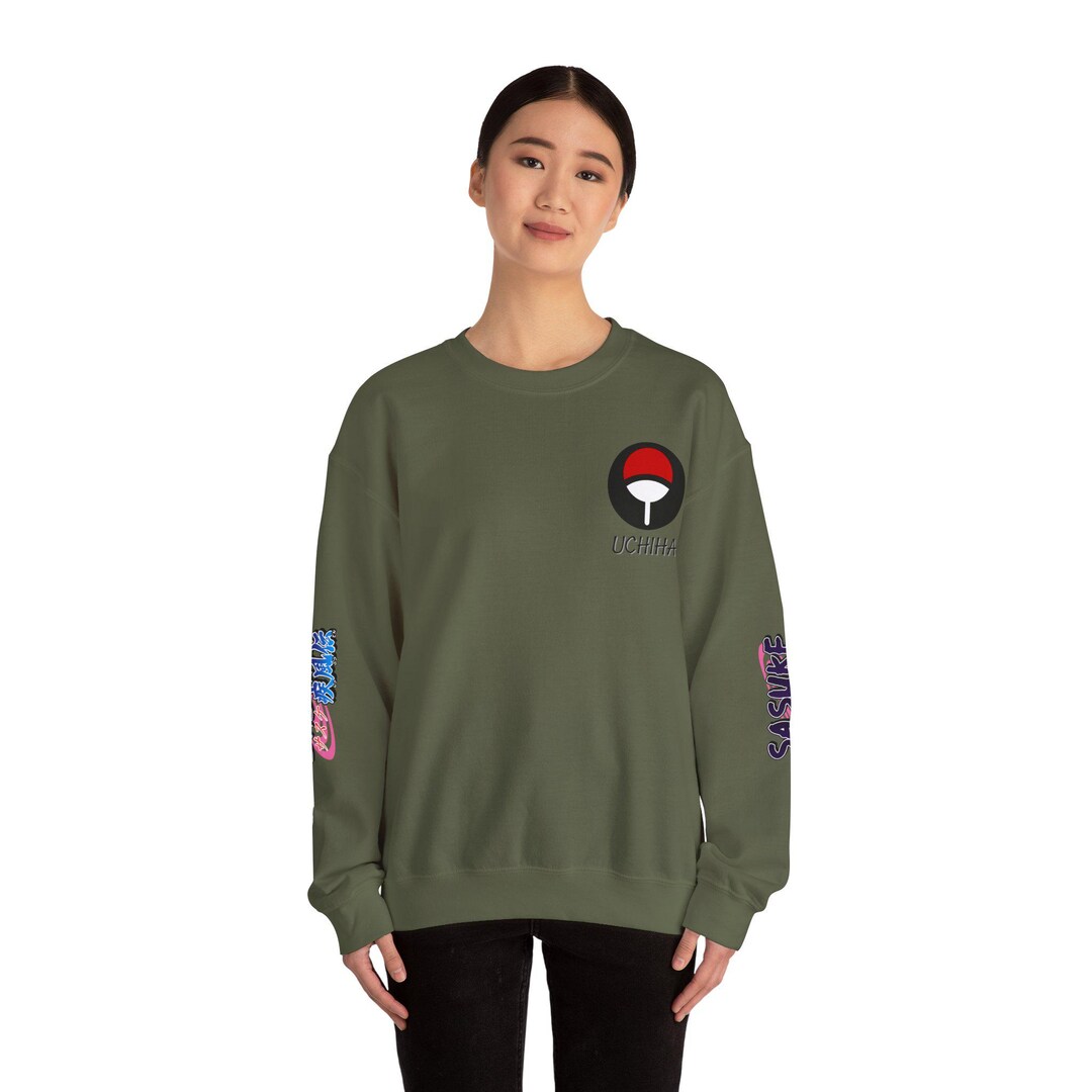 Sasuke Uchiha Crewneck Sweatshirt Gift for Anime Lovers Cozy Fall Style ...