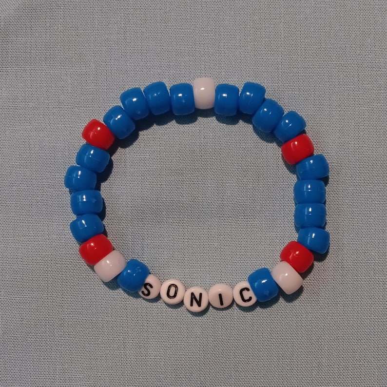 Sonic Kandi Bracelets Singles: Sonic, Tails, Amy, Shadow, Knuckles - Etsy