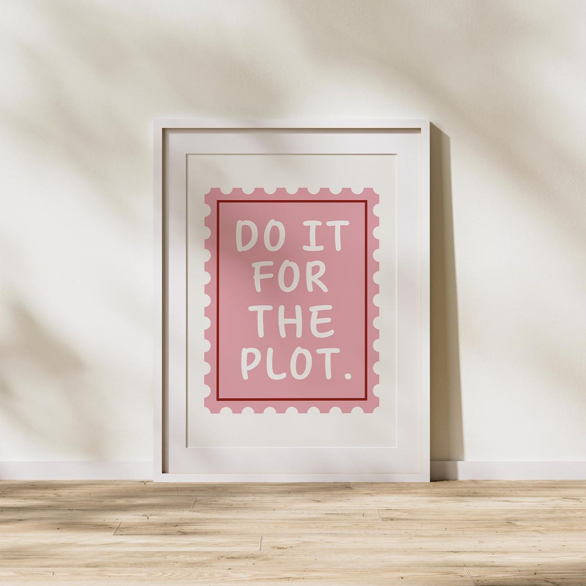 Do It for the Plot Digital Print | Trendy Quote Poster | Girly Preppy ...