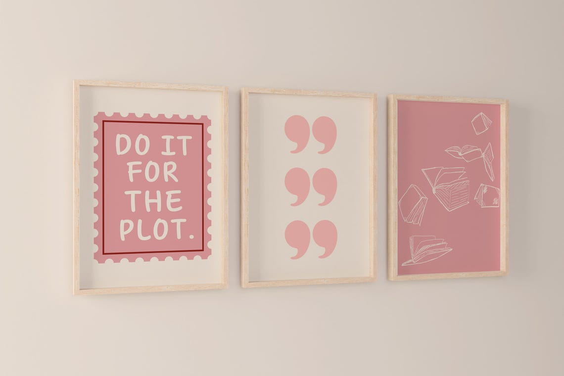 Do It for the Plot Digital Print | Trendy Quote Poster | Girly Preppy ...