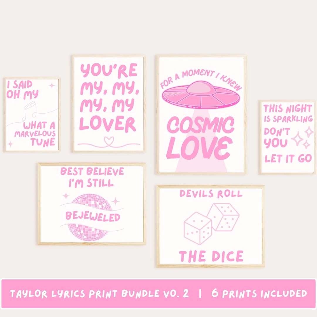 Taylor Printable Poster Bundle, Digital Download, Trendy Wall Art ...