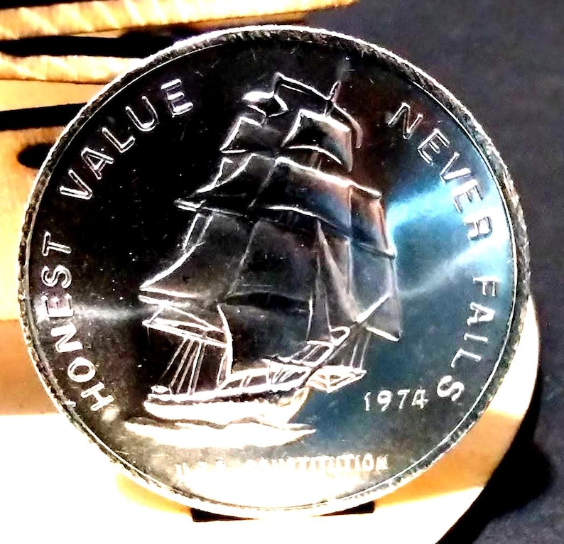 1974 1/2 Oz .999 Fine Silver Round – Constitution Mint – Vintage USS ...