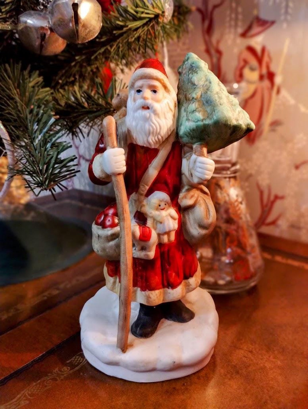 Vintage Santa Claus Shoppe Figurine, Enesco St. Nicholas Circa 1890 ...