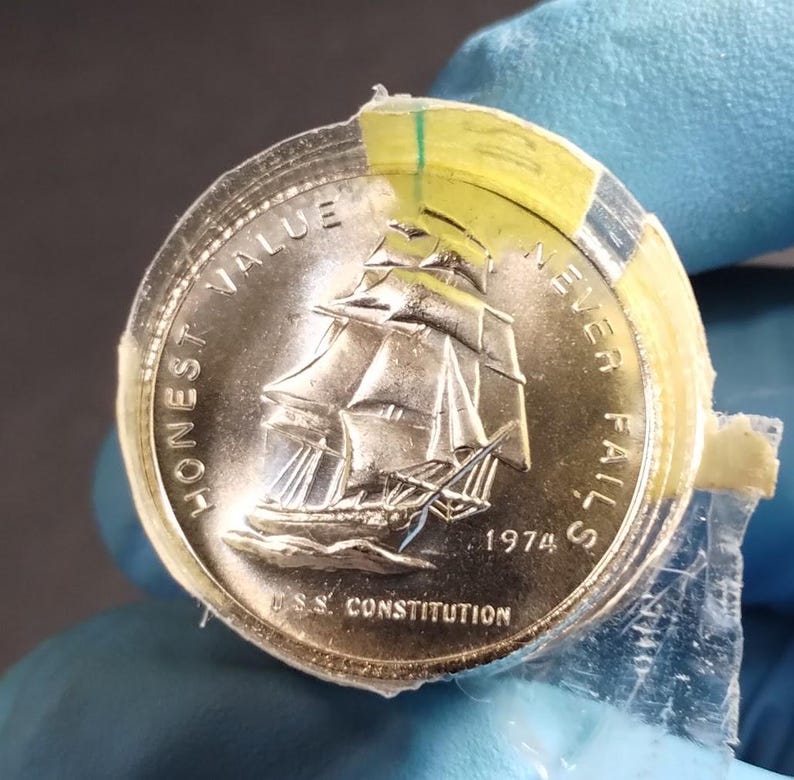 1974 1/2 Oz .999 Fine Silver Round – Constitution Mint – Vintage USS ...