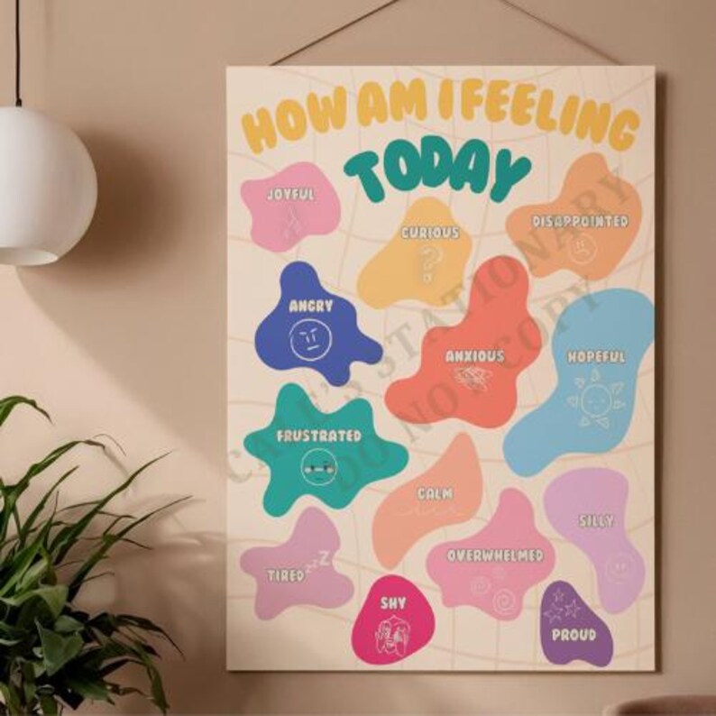 Kids Feelings Chart | Emotional Learning Poster (instant Download) - Etsy