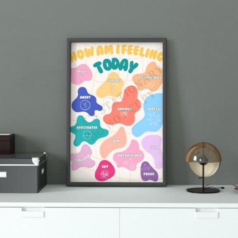 Kids Feelings Chart | Emotional Learning Poster (instant Download) - Etsy