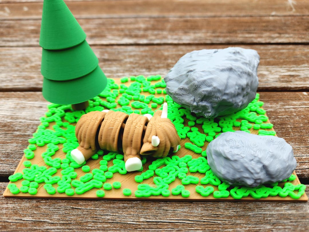 Rockin Petz Desktop Scene Highland Cow Pet - Etsy