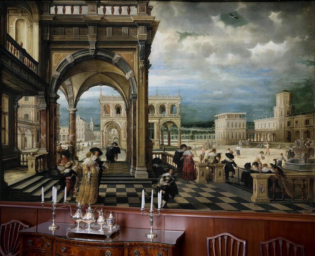 Renaissance Cityscape Wallpaper: Classic Architecture and Elegance Peel ...