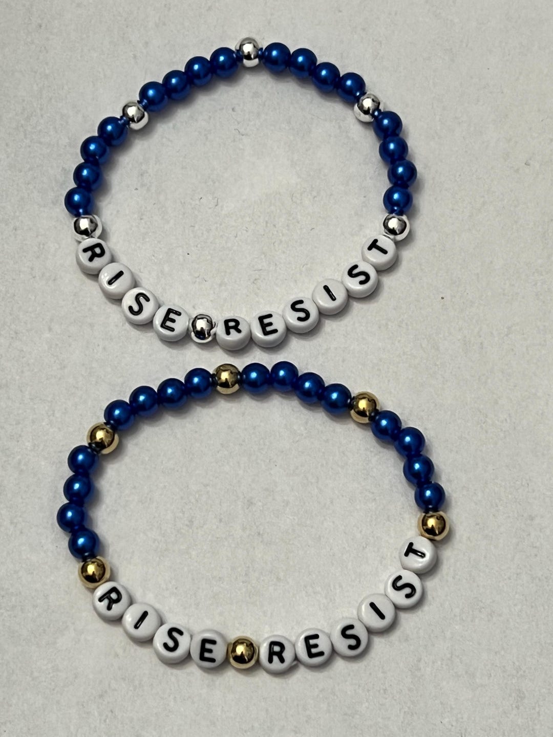 Friendship Bracelet / Rise and Resist /blue Bracelet /democrat - Etsy