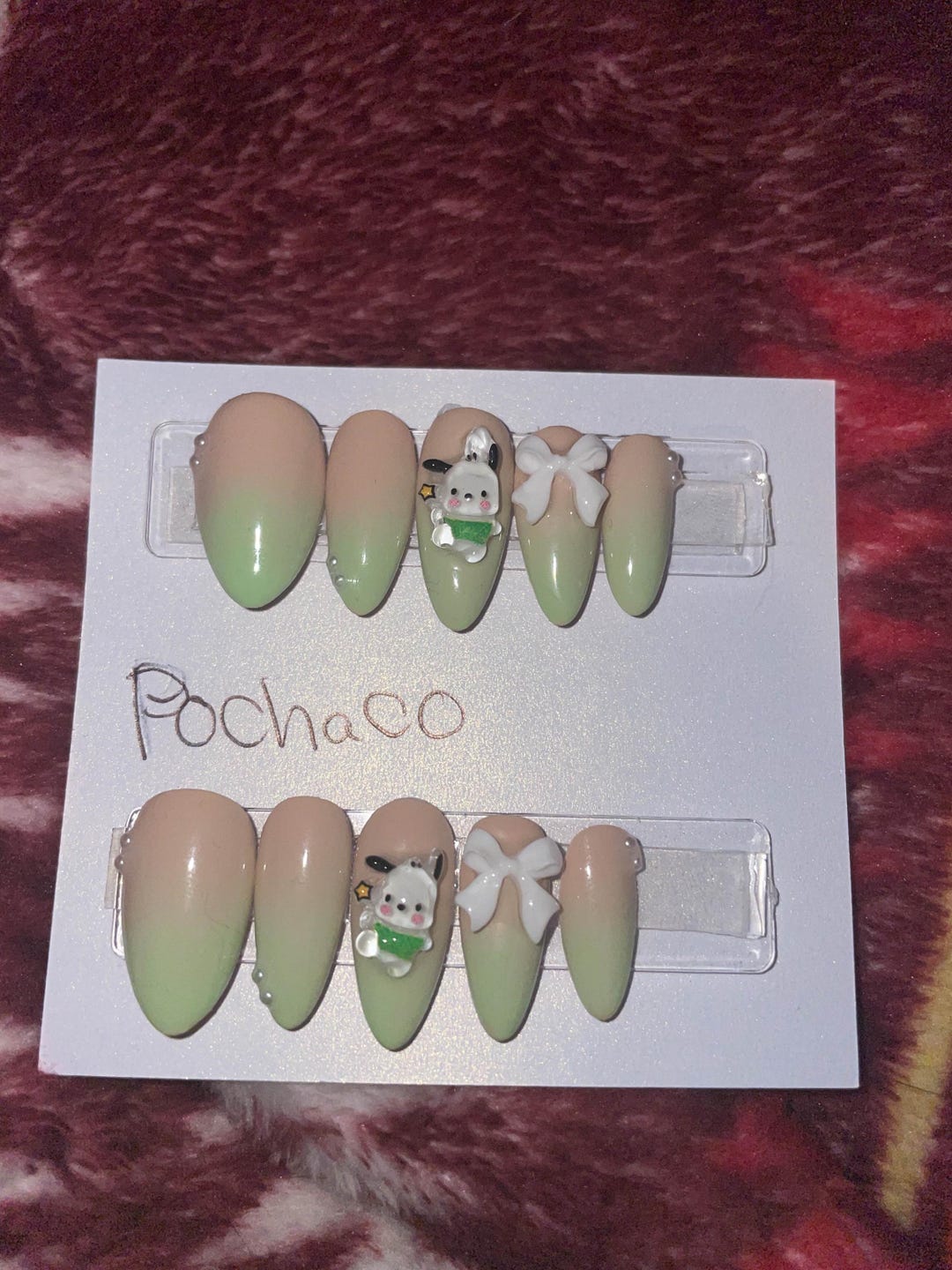 Pochaco Nails Green Charms - Etsy